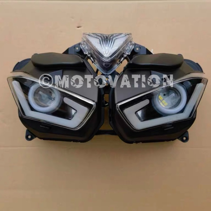 YAMAHA YZF R25 R3 V1 EAGLE EYES CUSTOM HEADLAMP HEADLIGHT LAMPU DEPAN ...