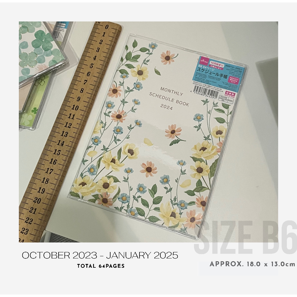 DAISO Planner / Monthly Schedule Book 2024 2023 / Size A5, B6, A6 ...