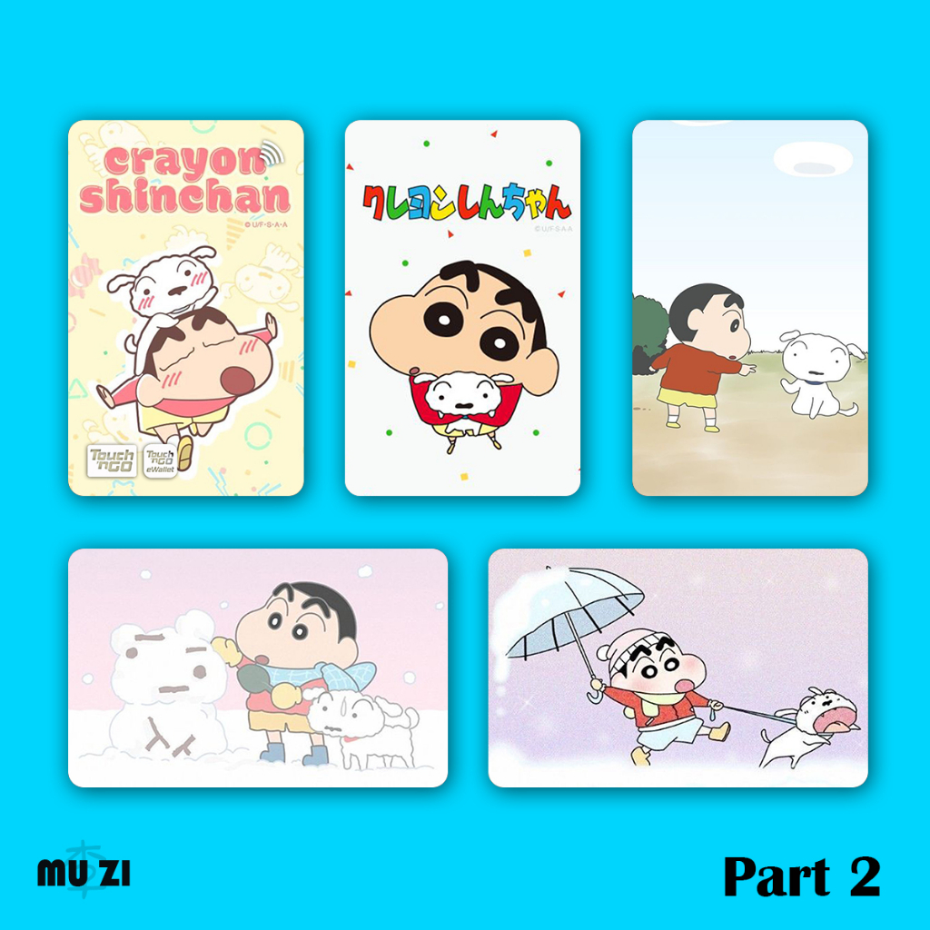 Shiro Shin Chan TnG Card STICKER NFC STICKER (Part 2) Waterproof Thick ...