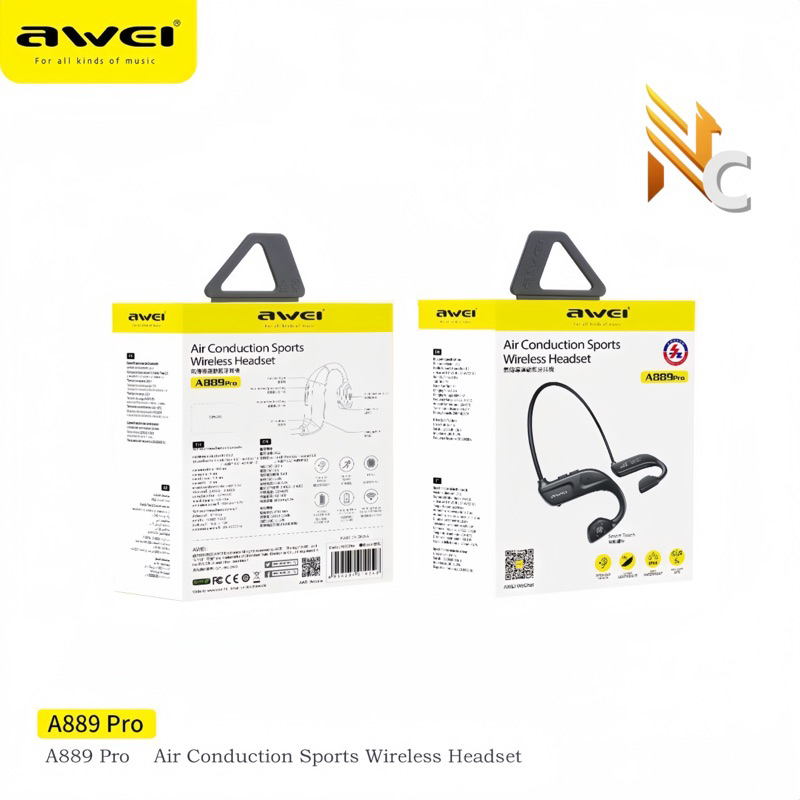 AWEI AIR CONDUCTION SPORT S WIRELESS HEADSET (A889 PRO) | Shopee Malaysia