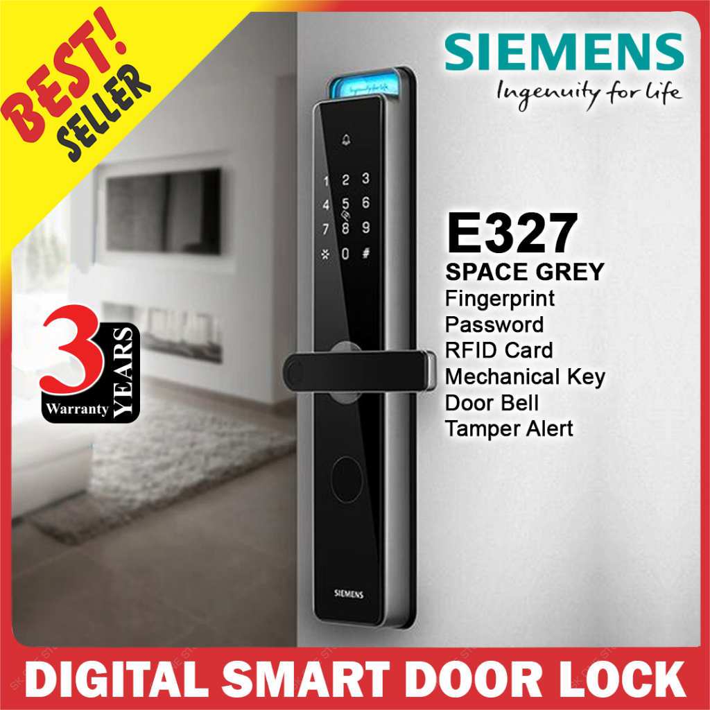 SIEMENS Digital Door Lock E327 ( Fingerprint, Password, Card, Key ...