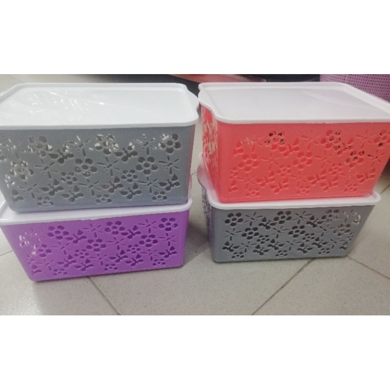 kitchen basket storage bakul bekas simpan barang raga plastik serbaguna ...