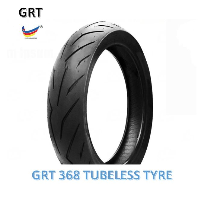 TAYAR MOTOSIKAL GRT (GLOBAL RUBBER) TUBELESS TYRE GRT368 (BUNGA DIABLO ...