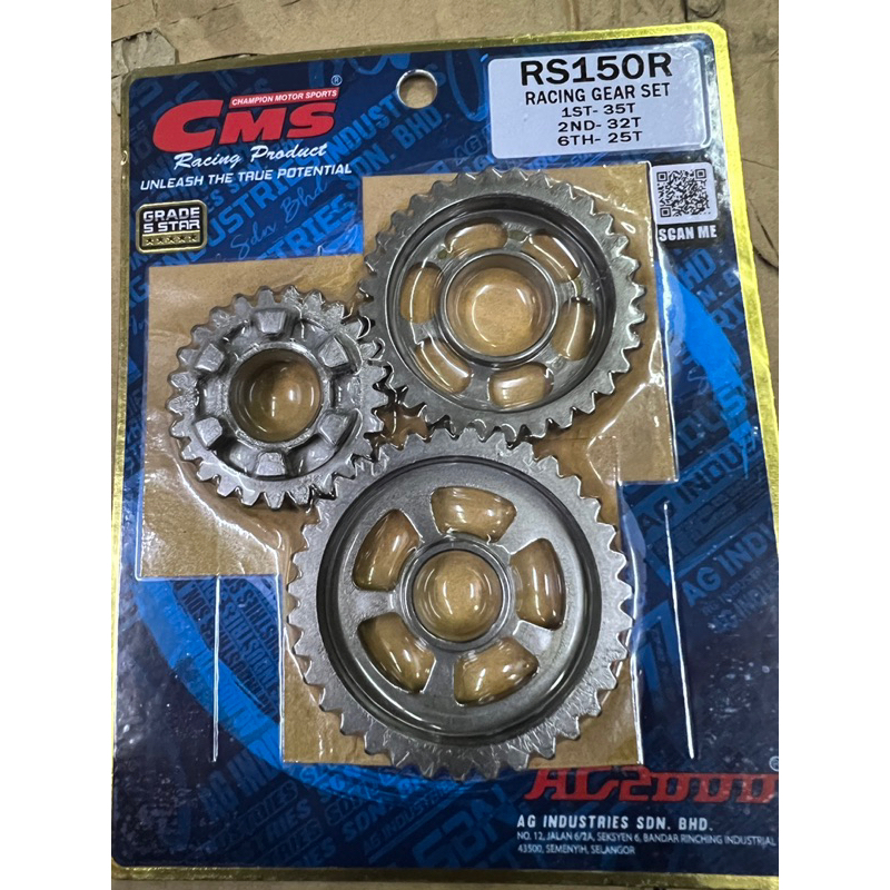 HONDA RS150 RSX150 (1ST/2ND/6TH) (35T/32T/25T) Racing Gear Box Engine ...