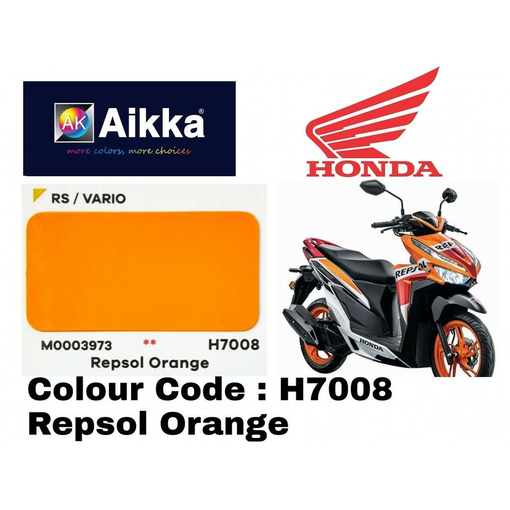 AIKKA H7008 REPSOL ORANGE ** HONDA VARIO / RS 2K MOTOR PAINT | Shopee ...