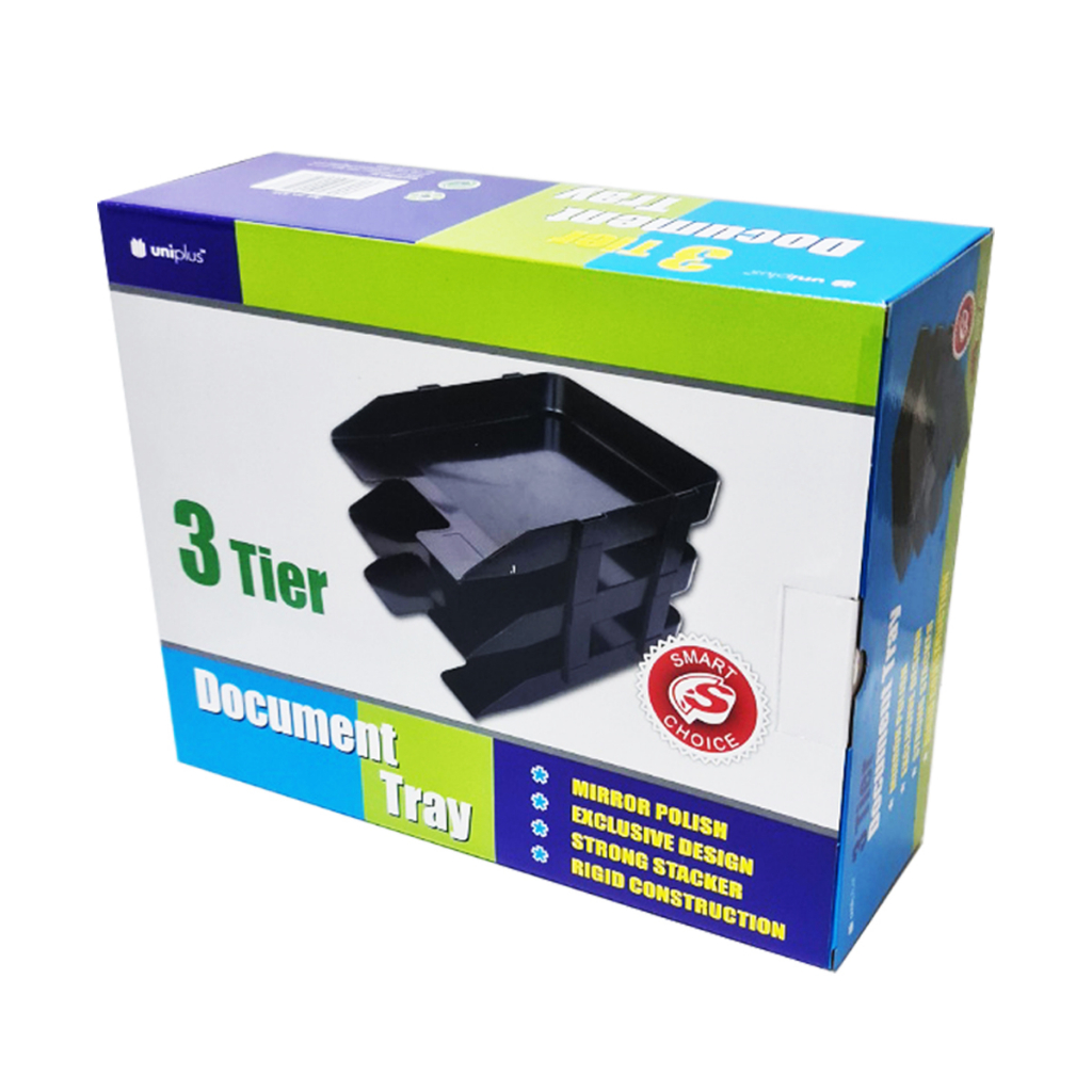 Uniplus A4 3 Tiers Document Tray Tingkat Design Office School Home ...