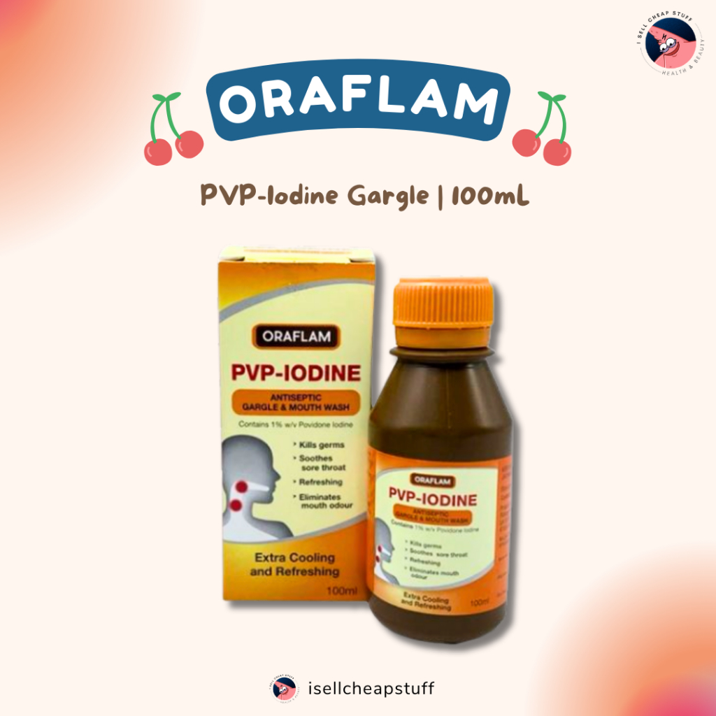 Oraflam PVP-Iodine Antiseptic Gargle & Mouthwash 100mL | Shopee Malaysia