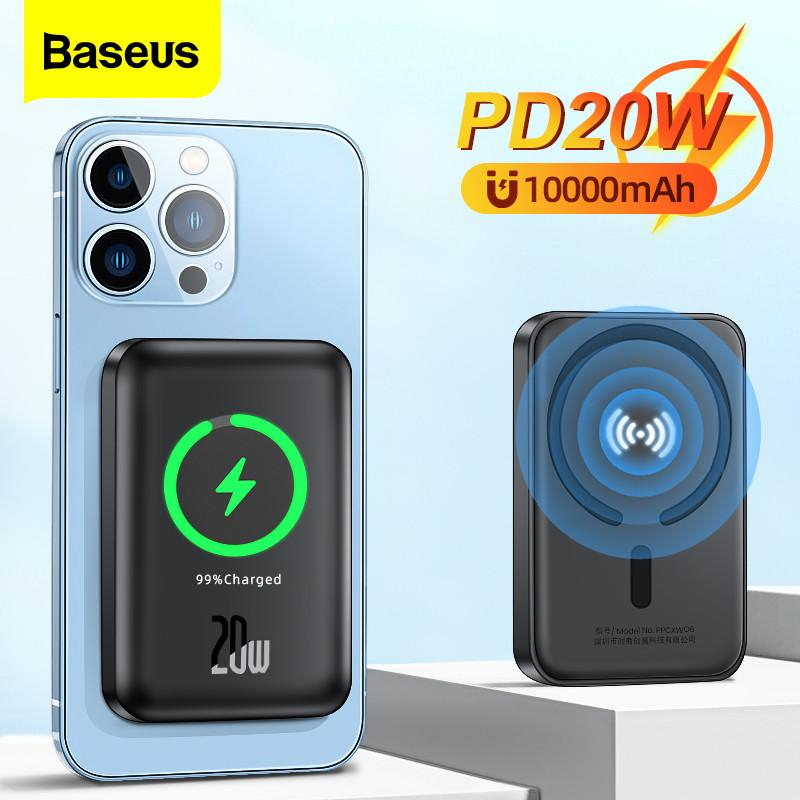 Baseus Power Bank Mini Magnetic Wireless Fast Charge With Auto-Wake For ...