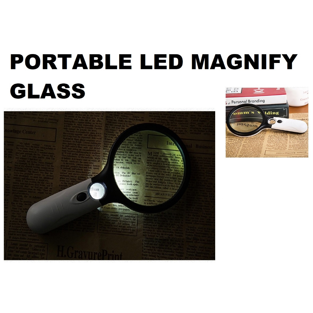 3X Illuminated Magnifier 3" Lighted Magnifying Glass LED (include ...