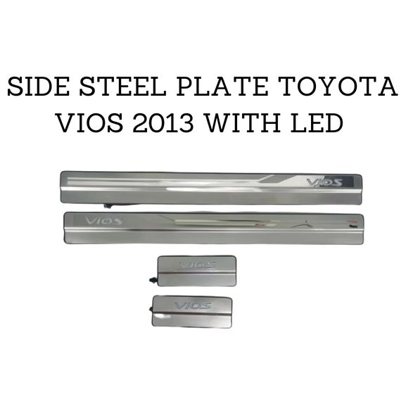 Toyota Vios 2013 Side Steel Plate/ Door Side Step With Led Blue 4pcs ...