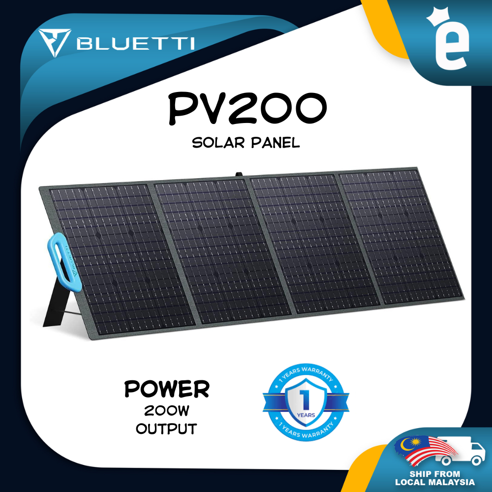 BLUETTI Portable Solar Panel for Power Station Camping Array (200W) PV200 | Shopee Malaysia