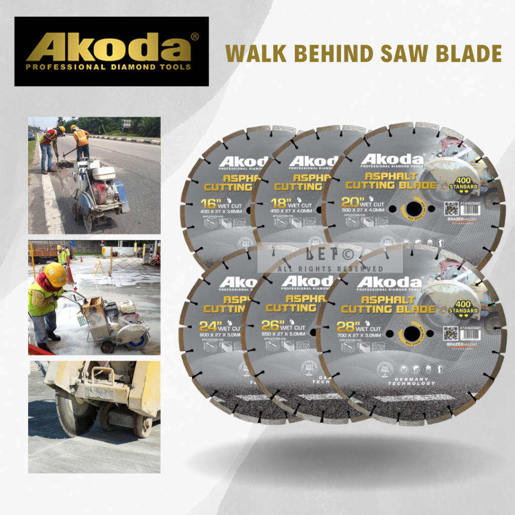 AKODA WALK BEHIND SAW BLADE - SPECIAL FOR CUTTING ASPHALT | Shopee Malaysia