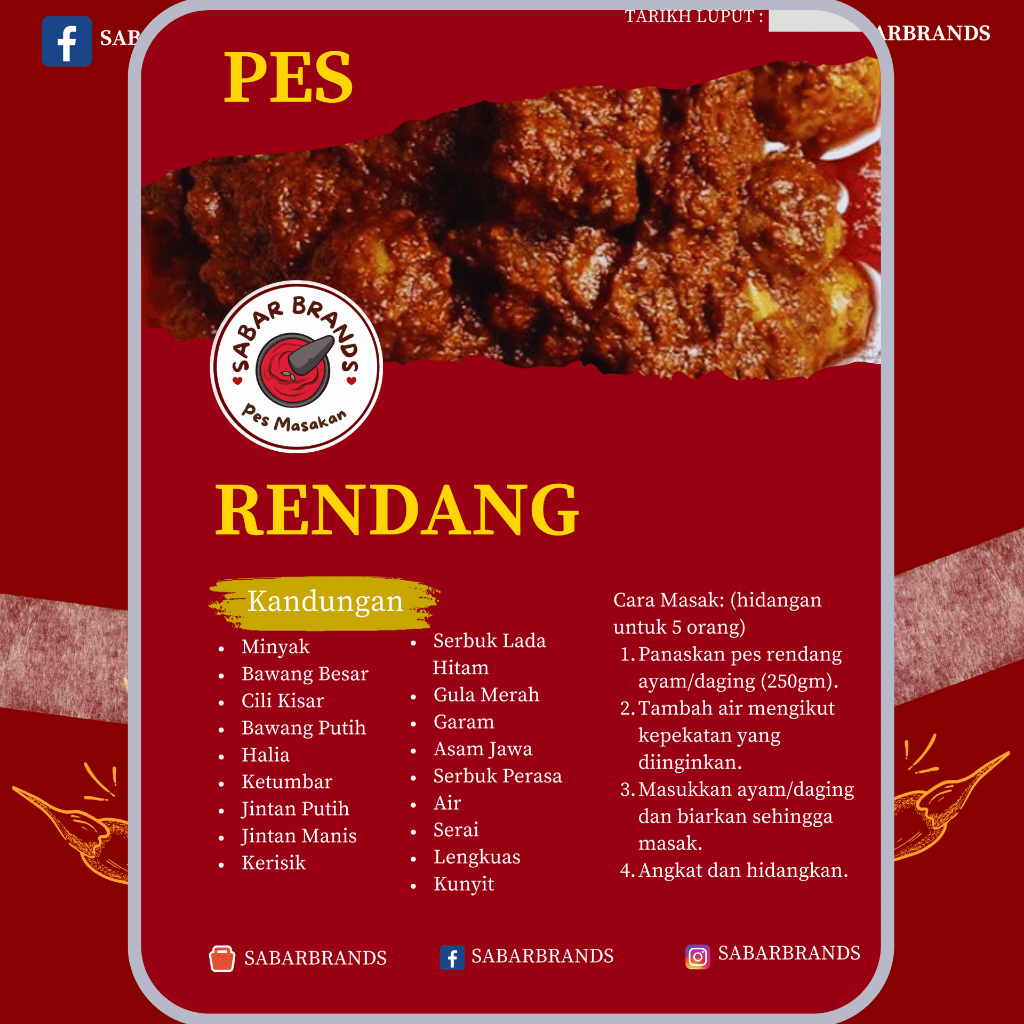 Pes Rendang by Sabar Brands | Shopee Malaysia