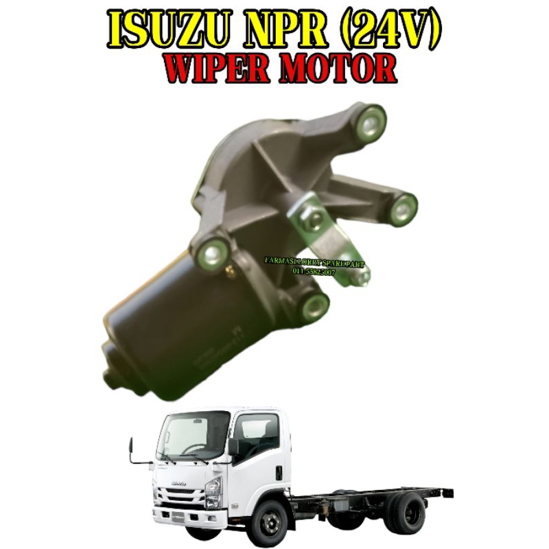 ISUZU NPR WIPER MOTOR (24V) UNTUK LORRY MIXER TRUCK TRAILER TRUCK KARGO TRUCK RORO TRUCK TIPPER ...