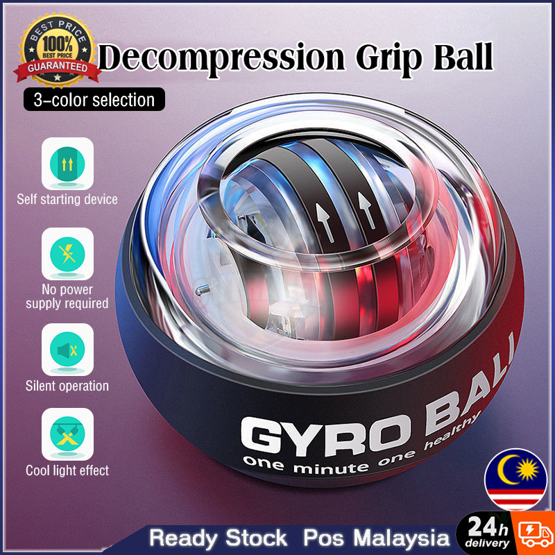 Gyro Ball Gyroscope LED Wrist Ball Power Gym Training Exercise Tool ...