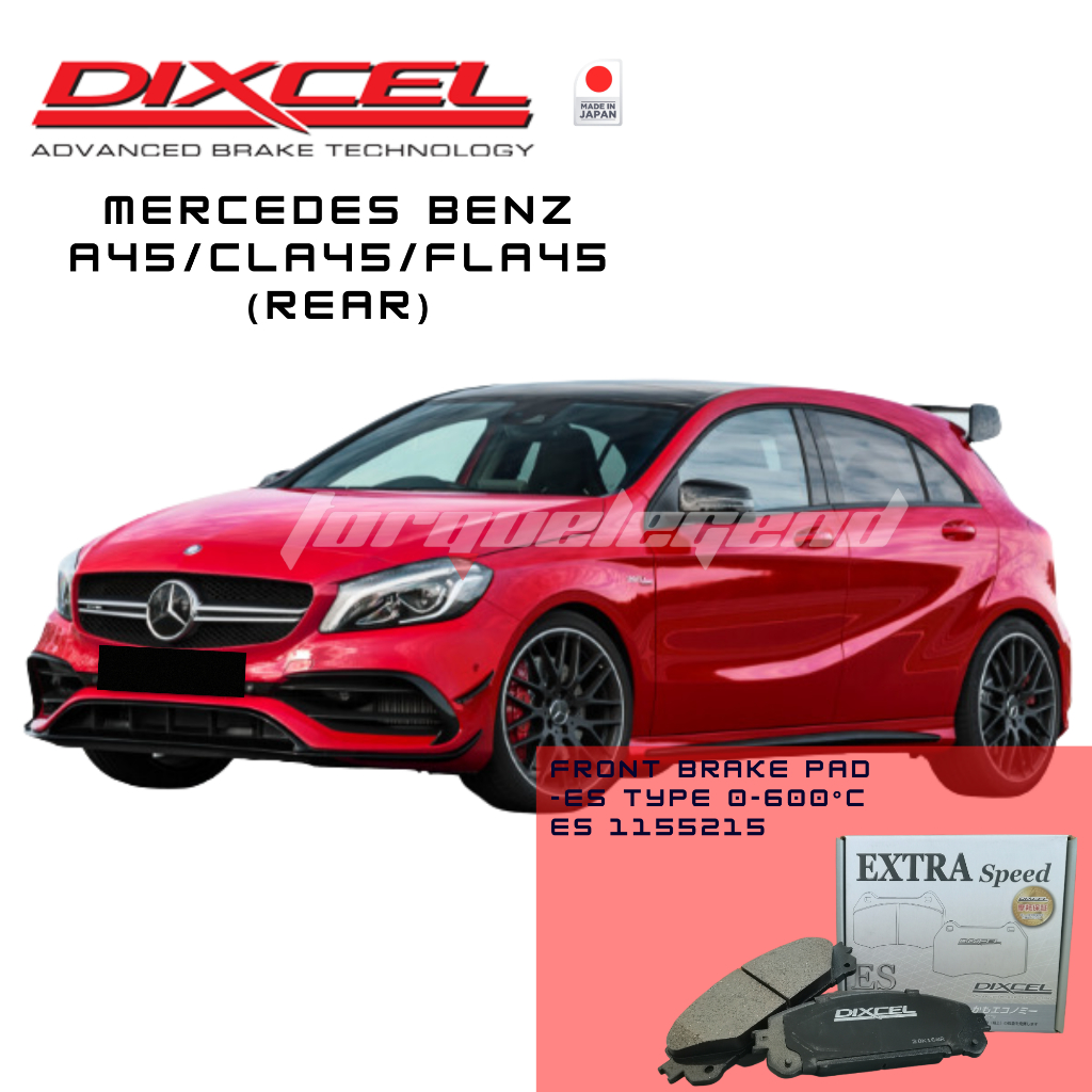 (MERCEDES A45/CLA45/FLA45) DIXCEL BRAKE PAD ES TYPE 600°C REAR ES ...