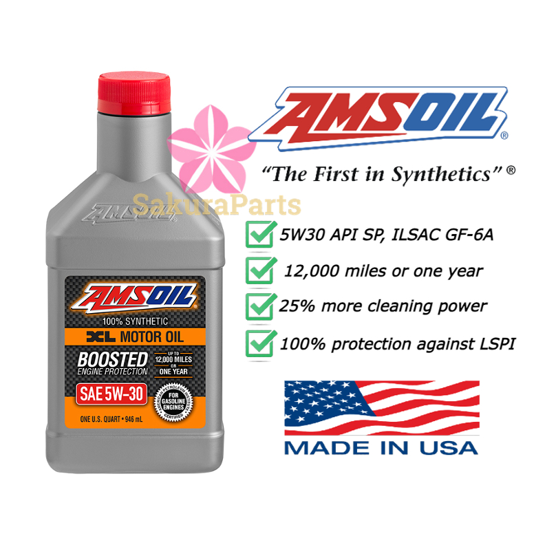 (𝐌𝐀𝐃𝐄 𝐈𝐍 𝐔𝐒𝐀) Amsoil 5W30 XL MOTOR OIL BOOSTED Fully Synthetic Engine ...