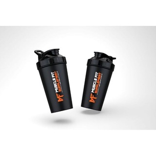 Muscle Fit Protein Shaker Bottle/Beaker with Stainless Steel Spring ...