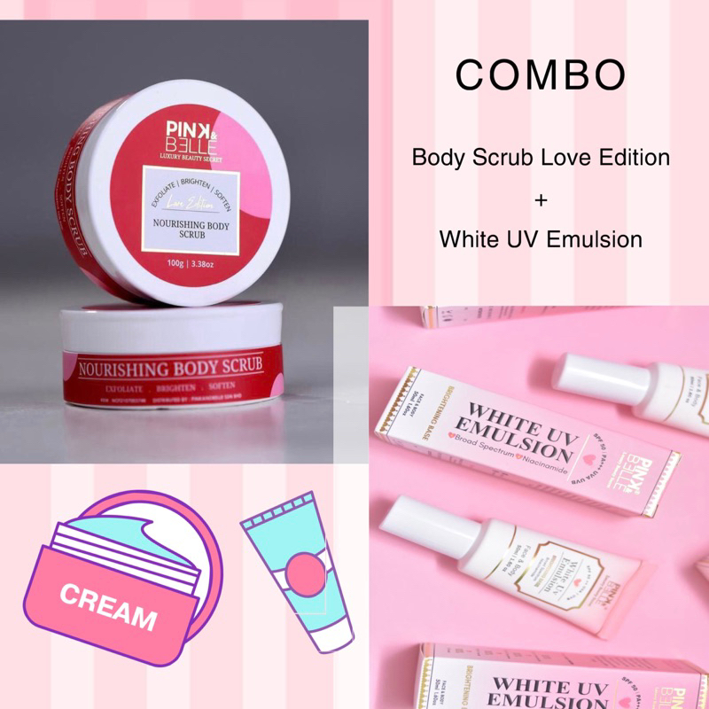 PINKANDBELLE WHITENING TREATMENT SOAP / LOTION / DOUBLE BOOSTER / BLEACHING SCRUB / RAYA EDITION ...