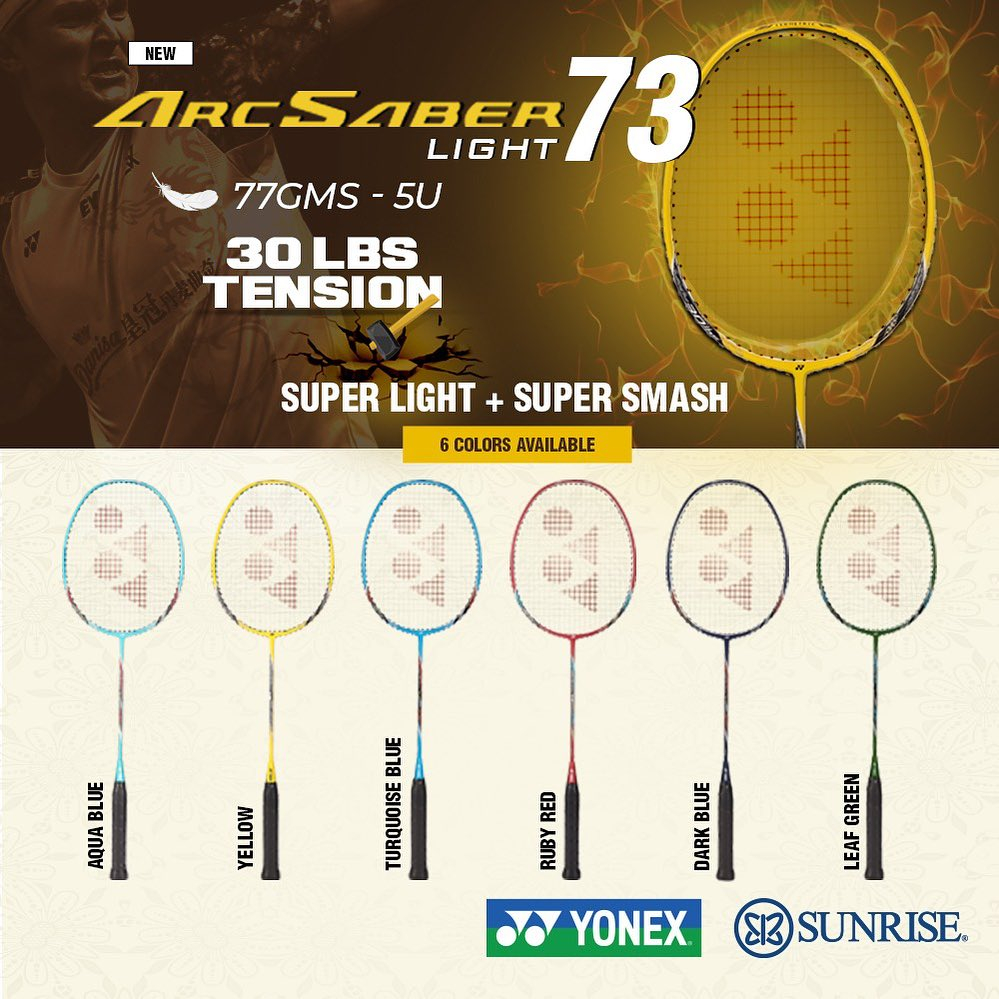 Yonex Arcsaber 73 Light Control Badminton Racket [Free String + Grip ...