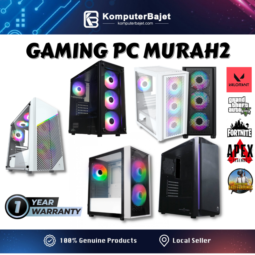 ⭐1 YEAR WARRANTY⭐ BUDGET GAMING PC CUSTOM MADE MURAH DESKTOP PC FULL ...
