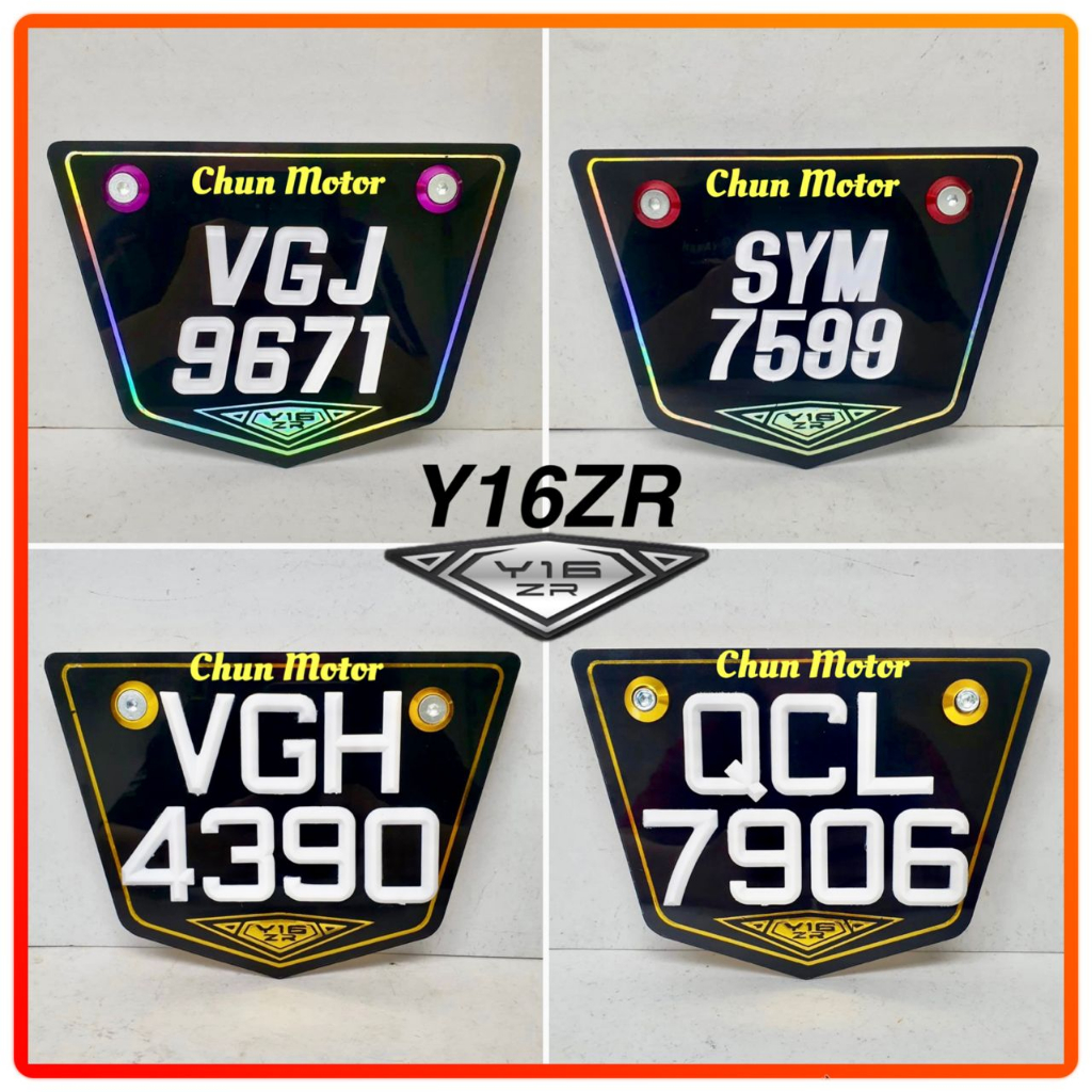 Yamaha Y16zr Logo No Plate Motorcycle / Number Plate with Allen key nut ...