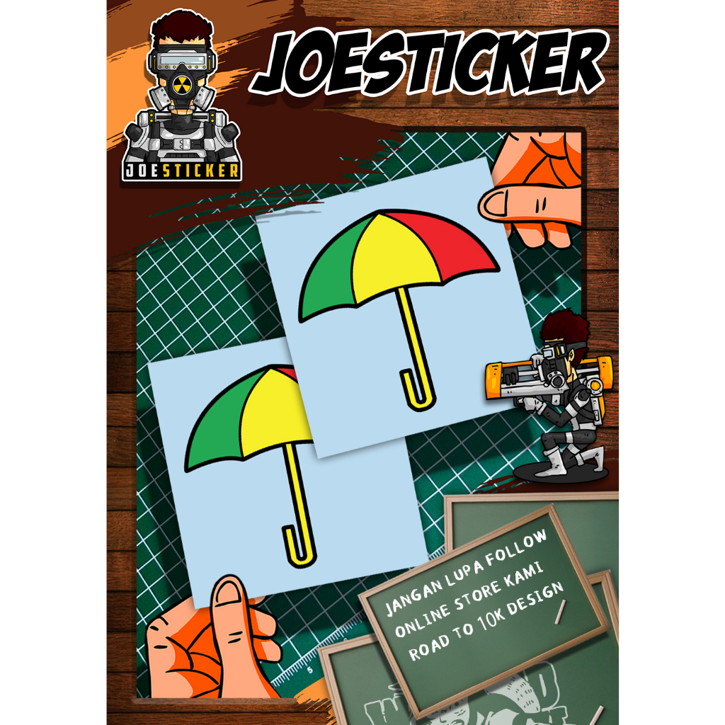 sticker payung. ada pelbagai pilihan saiz. sesuai untuk semua jenis ...