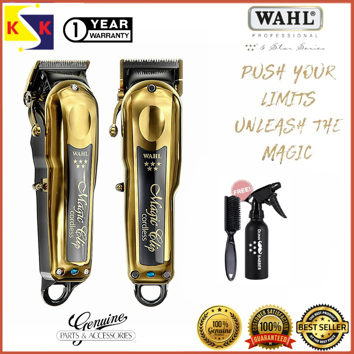 WAHL Pro 5-Star Series Cordless Magic Clip Gold Edition Hair Clipper ...