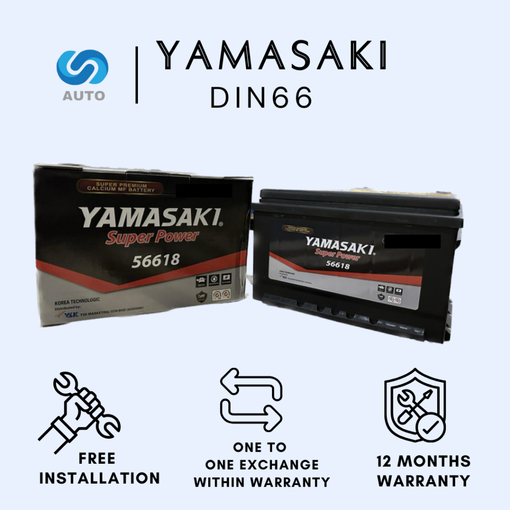 Yamasaki Super Power DIN66 Car Battery | Shopee Malaysia