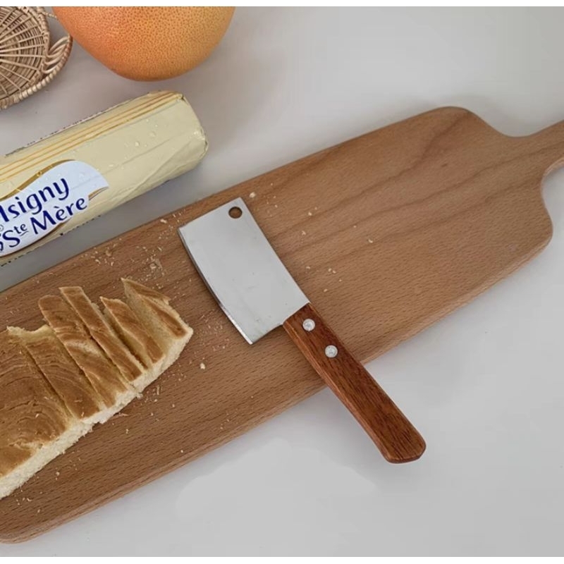Stainless steel butter knife wooden handle mini kitchen knife bread ...