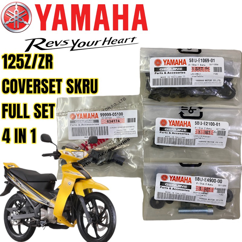 ORIGINAL YAMAHA Y125Z Y125ZR 125Z 125ZR (5BU) BODY COVER SCREW SKRU ...