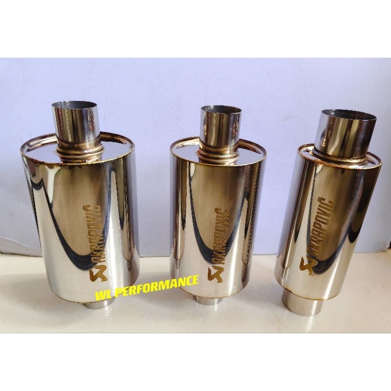 AKRAPOVIC High Quality Car Exhaust Center Bullet Universal Stainless ...