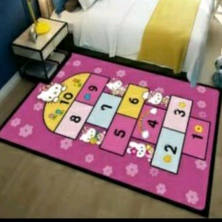 karpet hello kitty velvet / kids carpet velvet 3d cartoon hello kitty ...