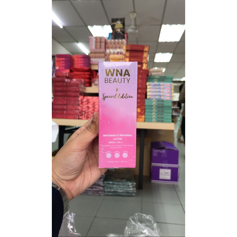 WNA BEAUTY WHITENING & REPAIRING LOTION SPF50 / PA+++ FACE N BODY ...