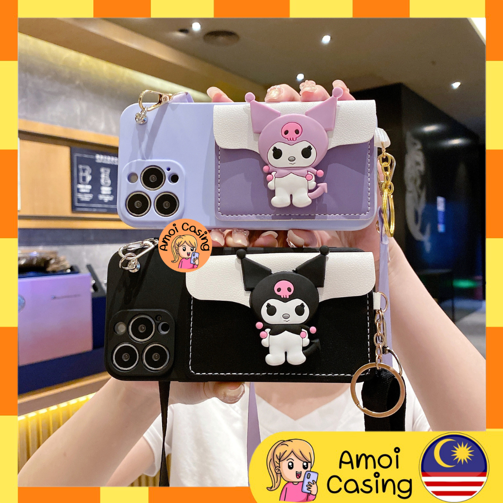 Samsung A02 A02s A03 A03s A04 A04s A05 A05s A06 A12 A13 A14 A15 A16 A23 A32 kuromi wallet sling ...