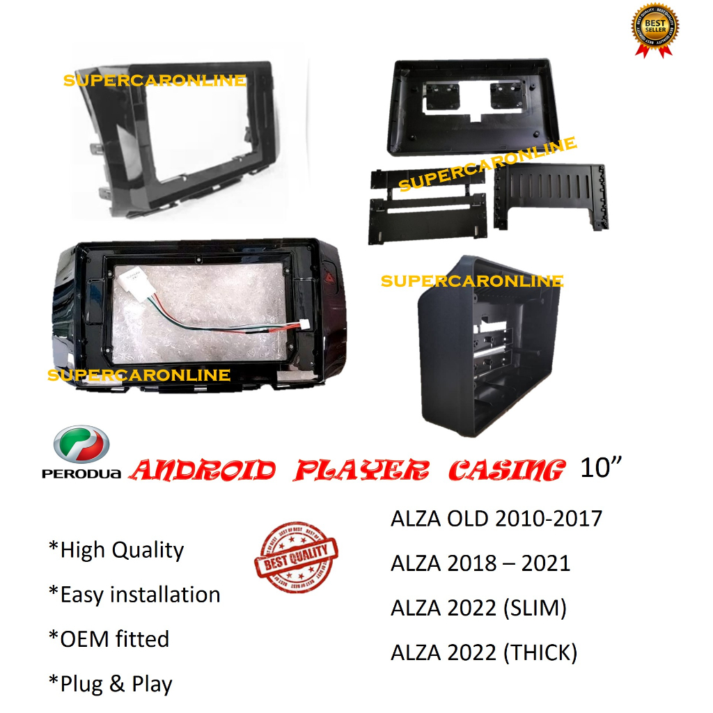 ANDROID PLAYER CASING FOR PERODUA ALZA OLD 2010 - 2017 , ALZA 2018 ...