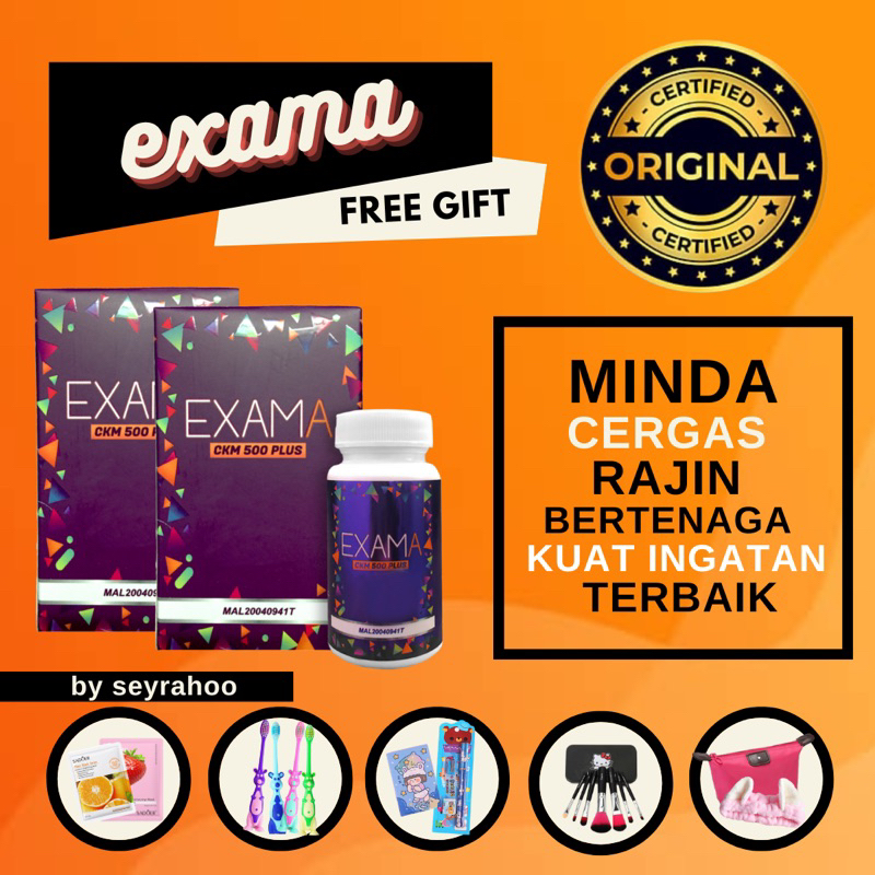 (SALES) -Exama Minda Cerdas Suplemen 100% Original HQ FREE GIFT LIMITED ...