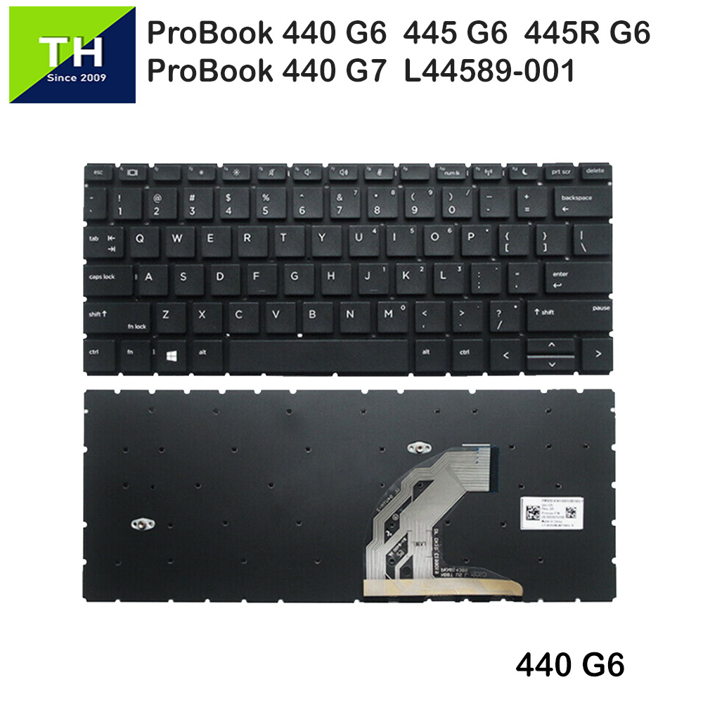 HP ProBook 440 G6 445 G6 445R G6 440 G7 L44589-001 Laptop Replacement Keyboard puchong ready ...