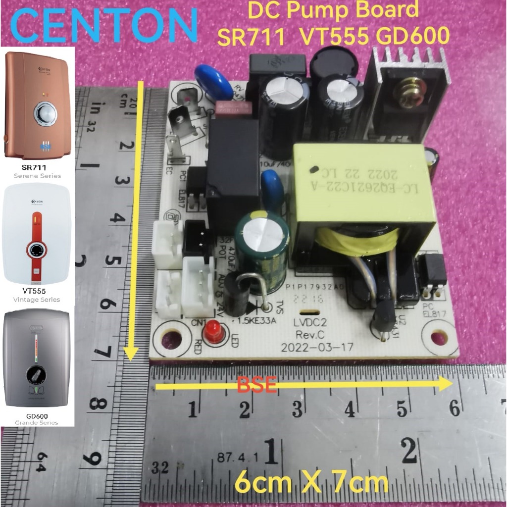 CENTON / ALPHA spare part 36W PUMP BOARD for AC/DC Pump Water Heater ...
