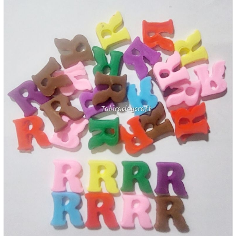 10pcs HURUF ALPHABET R-T| DIY CLAY CRAFT | ART & CRAFT | DIY KEYCHAIN ...