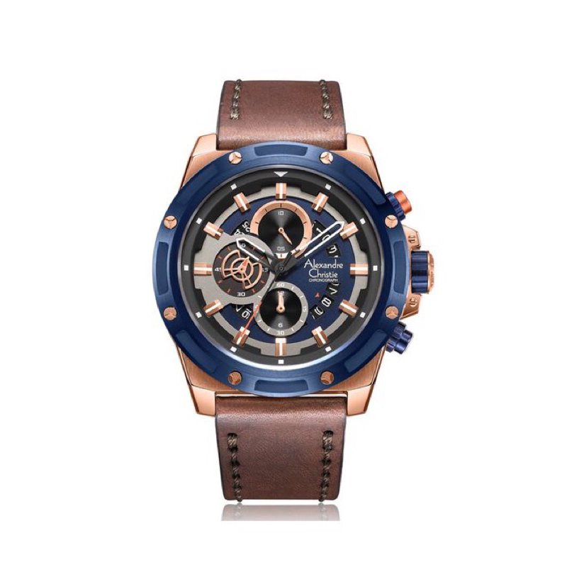 Alexandre Christie Chronograph Men Watch (6506MCLURBU) | Shopee Malaysia