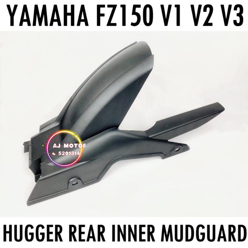 YAMAHA FZ150 FZ V1 V2 V3 COVER SET HITAM HUGGER REAR / LOWER COVER FORK ...