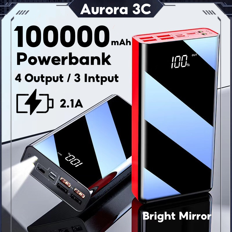 Powerbank 100000mAh Power Bank Large Capacity Intelligent Digital ...