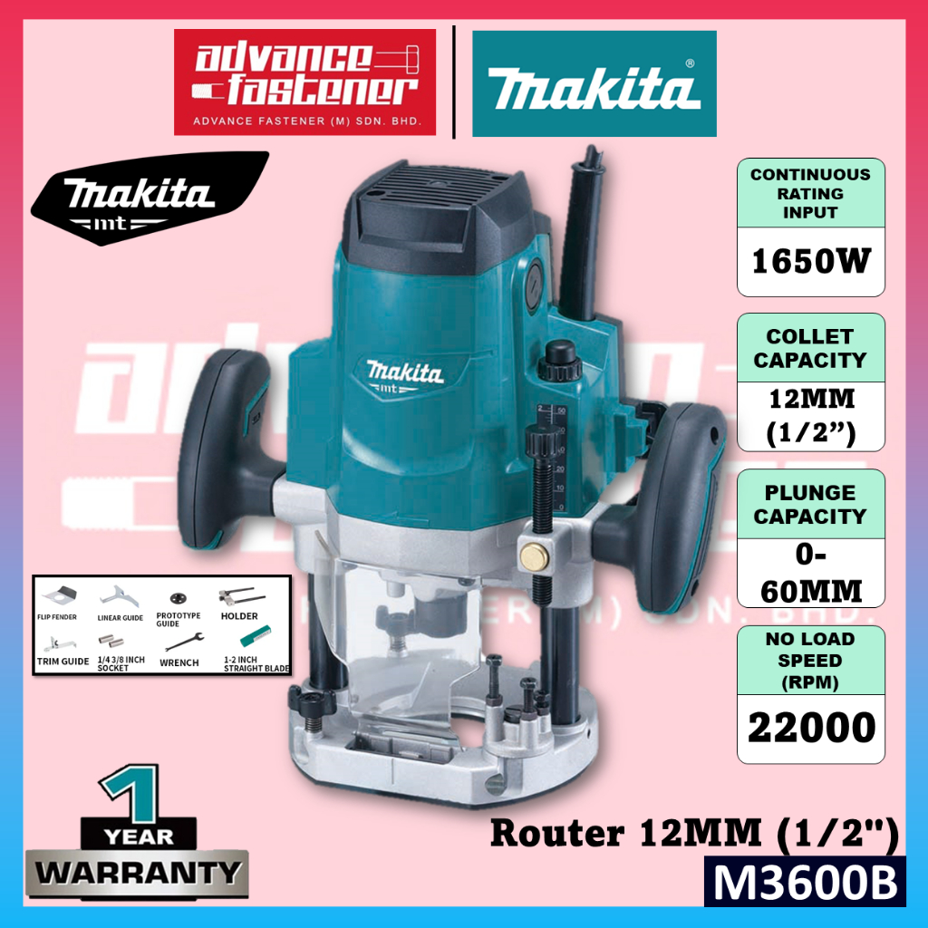 MAKITA MT Series M3600B Router 12MM (1/2”) | Shopee Malaysia