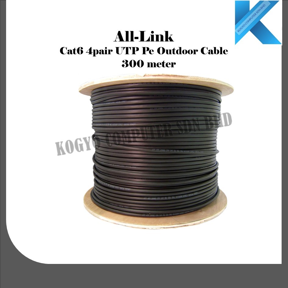 All-Link Cat6 4pair UTP Pe Outdoor Cable - 300 Meter **Jerry Cable ...