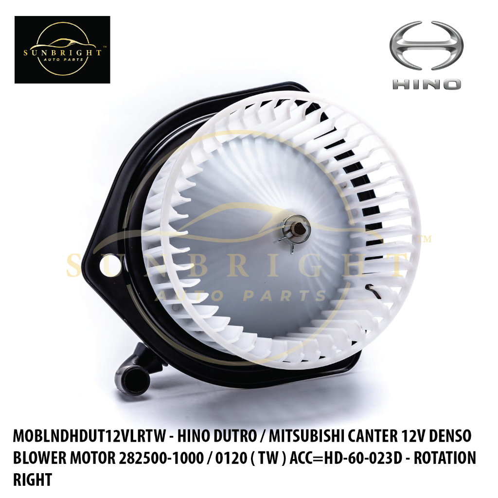 HINO DUTRO / HINO 700 P11C / MITSUBISHI CANTER 12V DENSO BLOWER MOTOR 282500-1000 ( TW ) ACC=HD ...