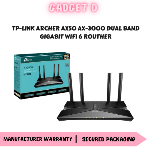 TP-LINK ARCHER AX50 AX-3000 DUAL BAND GIGABIT WIFI 6 ROUTHER | Shopee ...
