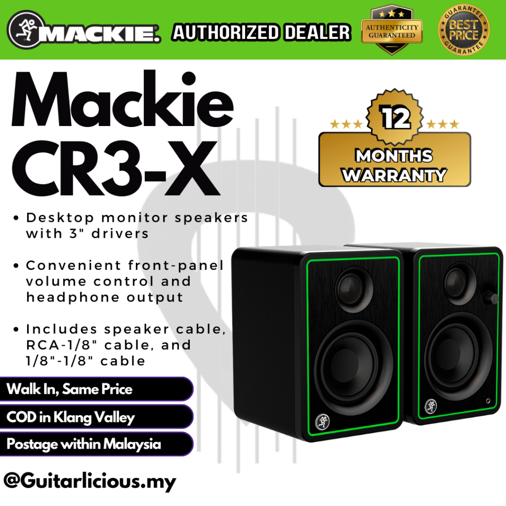 Mackie CR3-X (Pair) - 3inch Creative Reference Multimedia Monitors ...