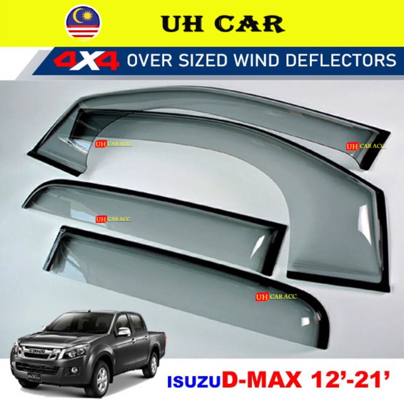 Isuzu Dmax D-max Over Size Super Extra Large Size Door Visor Sun Visor ...