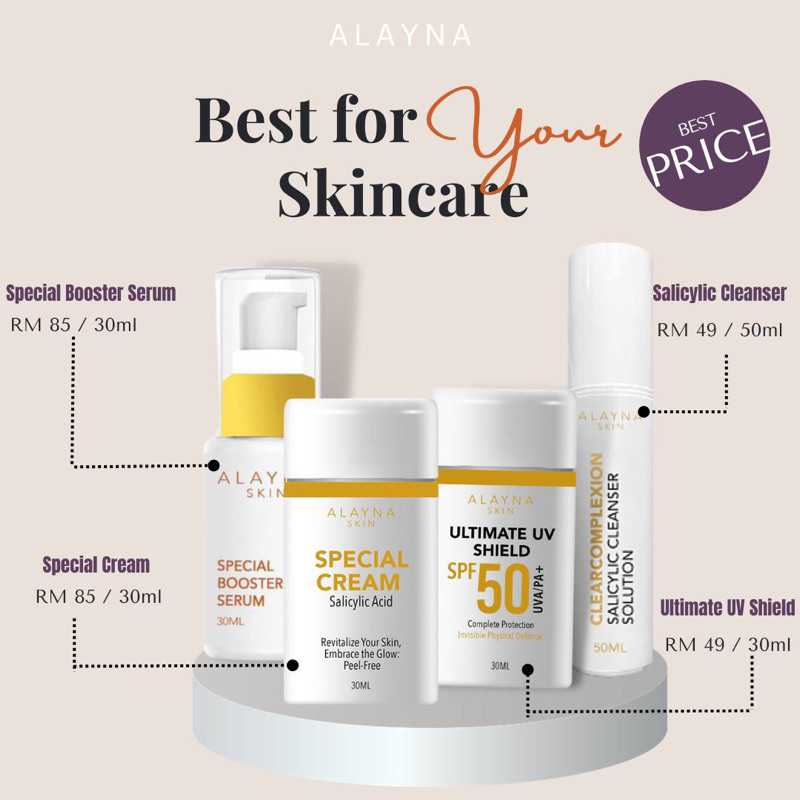 ALAYNA PRODUCT (SERUM,SPECIAL C,SUNSCREEN) | Shopee Malaysia